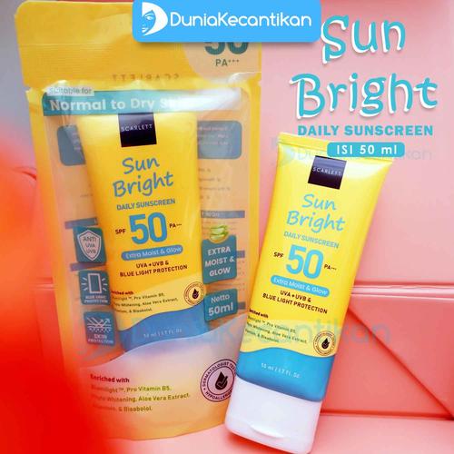 Promo Scarlett Whitening Sunscreen Sun Bright Daily SPF 50 PA+++ - Kota ...