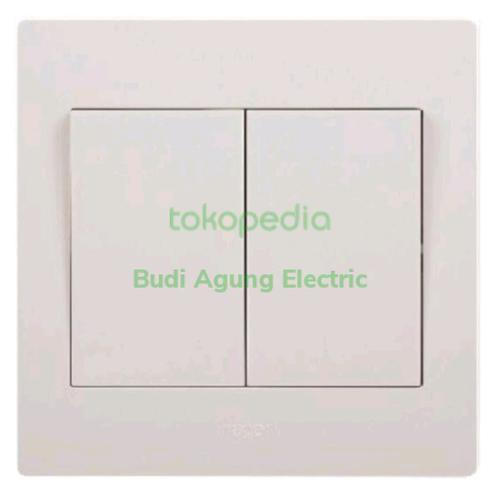 Jual Saklar Seri / 2 Gang Hager tipe Muse. WGML121. harga termurah ...