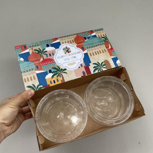 Jual Box Packaging Toples Bulat 500gr isi 2 Cookies Dus Idul Fitri ...