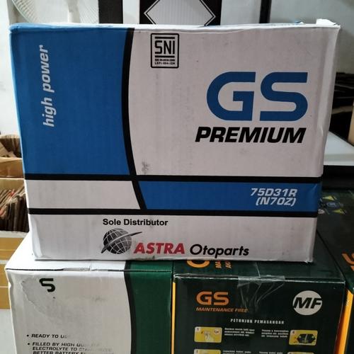 Jual Aki Mobil GS Astra premium N70Z / 75D31R 12volt - 75Ah Aki basah ...