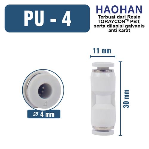 Promo Fitting Pneumatic PU selang ke selang reducer sambungan selang ...