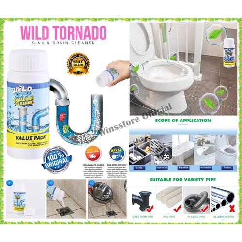 Jual Wild Tornado Serbuk Bubuk Ajaib Anti Sumbat Pembersih Pipa Saluran Air - Kota Tangerang ...