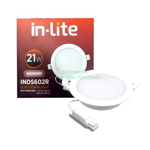 Jual INLITE LAMPU SLIM DOWNLIGHT PANEL LED INDS602R 21W 21WATT IN LITE ...