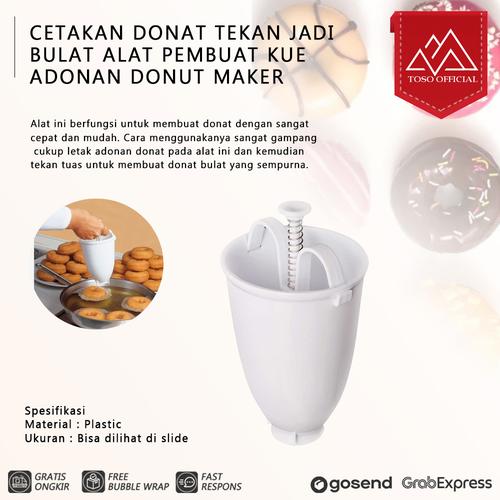 Jual CETAKAN DONAT TEKAN JADI BULAT ALAT PEMBUAT KUE ADONAN DONUT MAKER ...