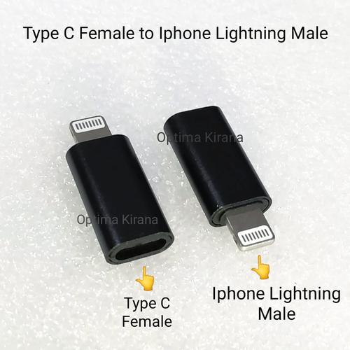 Jual USB 3.1 TYPE C FEMALE TO LIGHTNING IPHONE 8 PIN MALE CONVERTER ...