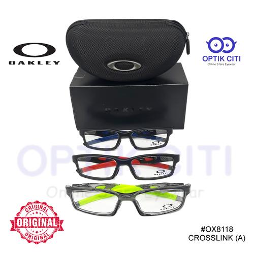 Jual frame kacamata pria original oakley crosslink OX 8118 Sporty - Abu ...