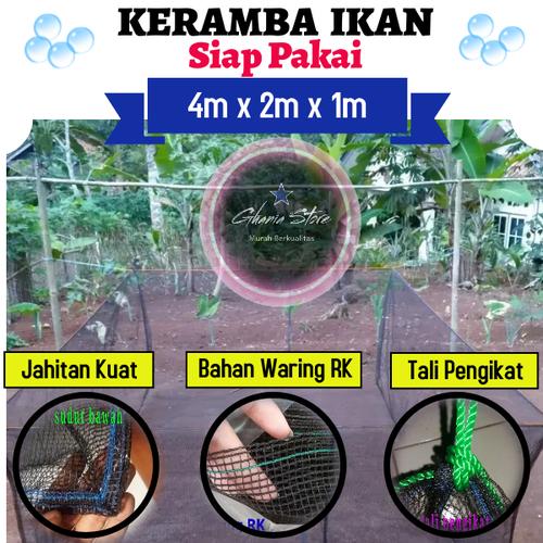 Jual Keramba Ikan Waring Hitam Hapa Jaring Apung Ukuran 4m x 2m x 1m ...