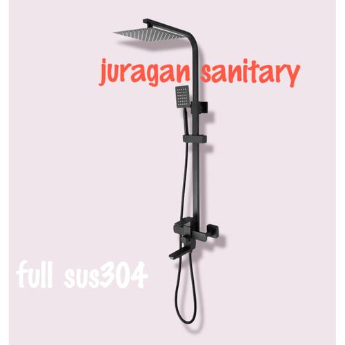 Jual SUS 304 Black/ Shower Tiang/Kran Mixer/ Panas Dingin/ Hitam/Shower ...