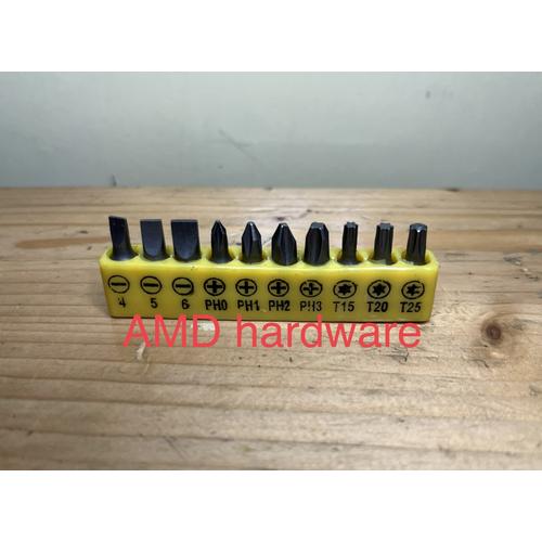 Jual MATA OBENG MINI SET 10pcs u/ Mesin Bor Cordless/Listrik ...