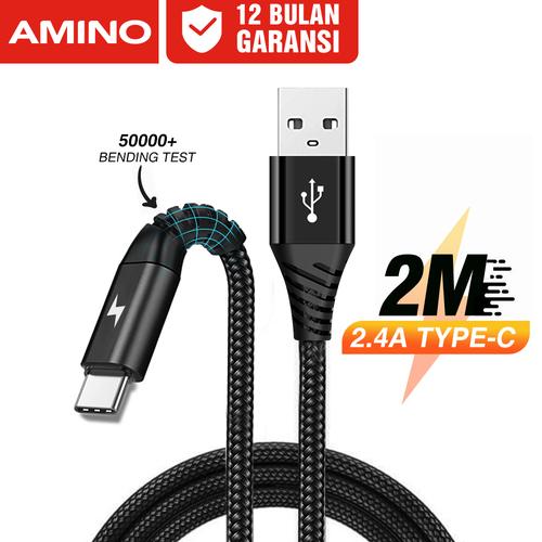 Jual AMINO Kabel Data 2M Type C 2.4A Cable 2 Meter USB C Universal Android - Jakarta Barat ...