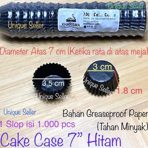 Jual [1000 pcs] Cake Case 7 HITAM & PUTIH Diameter Alas 3 cm / Kertas ...