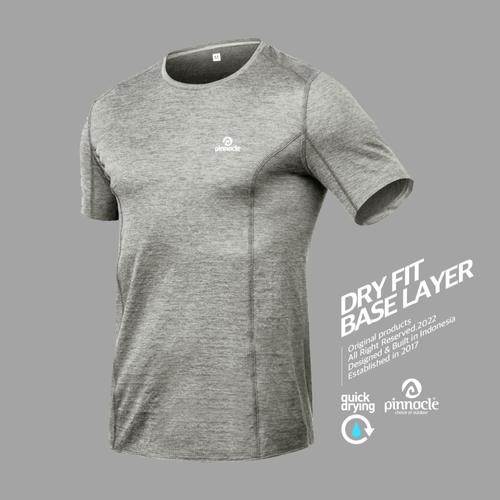 Jual Pinnacle Dry Fit baselayer / kaos olahraga/ kaos sepeda / kaos gunung - smoke grey, L - Kab ...