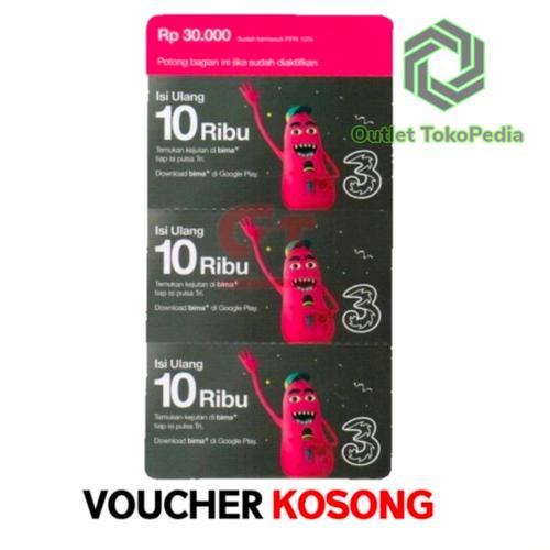 Jual Voucher Pulsa Tri 10k Kosong - Voucer Three 3 Tree kosong - Vocer ...