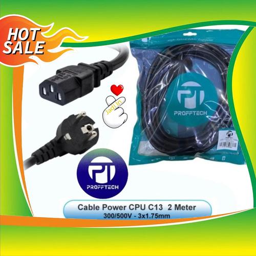 Jual KABEL POWER CPU 2 METER. PROFTECH TEBAL 3 x 1.75 MM / KABEL POWER PC - Kota Bandung - Jadi ...