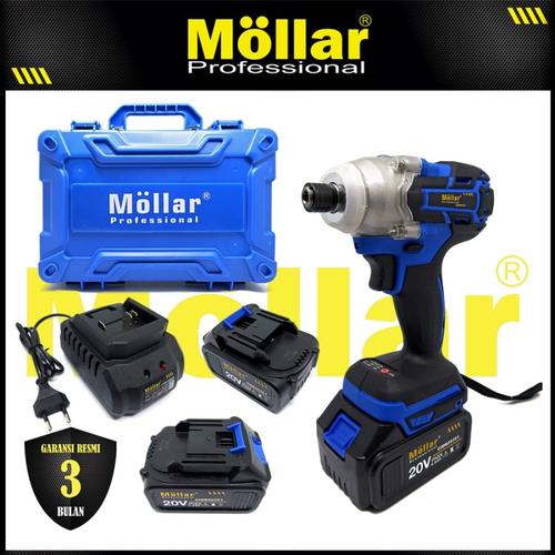 Jual Mollar Cordless Impact Screw Driver 20V 4AH Bor Obeng Impek ...