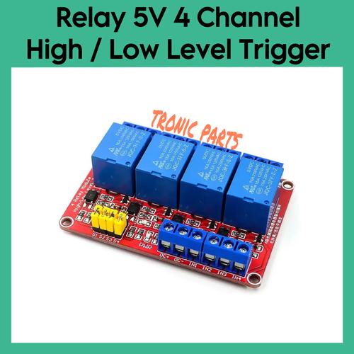 Jual Relay 5V 4 Channel Module High / Low Level Trigger Opto Isolation ...