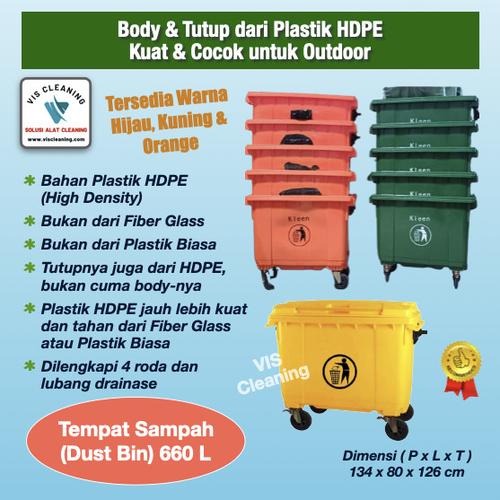 Jual Tempat Sampah 660 L (Dust Bin ) Bahan Plastik HDPE - Hijau - Kab ...