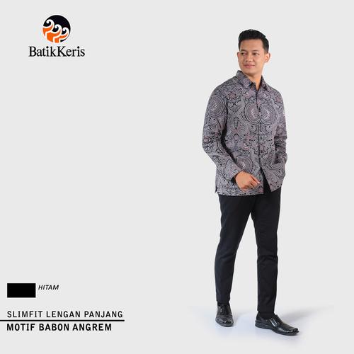 Jual Batik Keris Hem Slimfit Lengan Panjang Babon Angrem - Merah, M ...