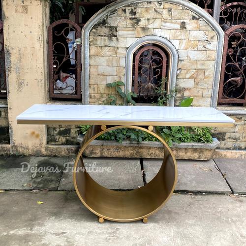 Jual Meja Konsul Stainless Gold Doff Marmer Bianca Minimalis - Meja ...