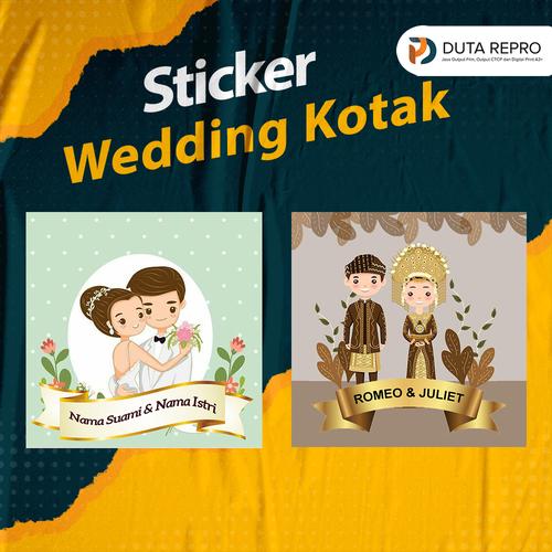 Jual STIKER SOUVENIR KOTAK/ CETAK SEGEL SOUVENIR NIKAH / STIKER WEDDING ...