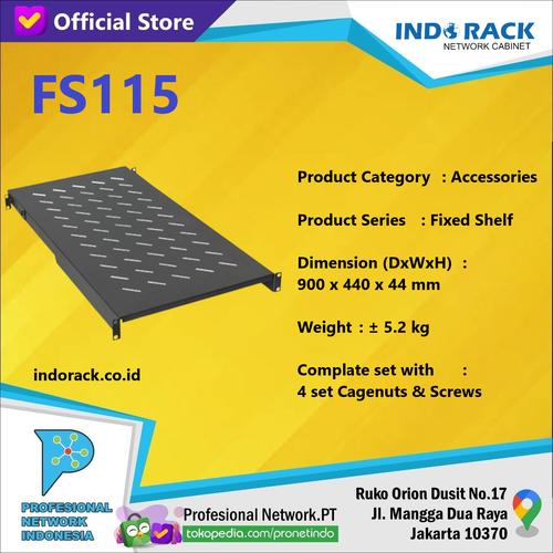 Jual FIXED SHELF RAK SERVER 900MM FS115 - TATAKAN CLOSE RACK INDORACK ...
