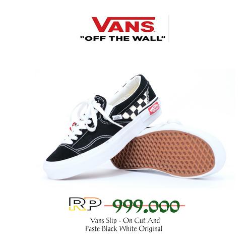 Jual Vans Slip On Cut And Paste Black White Original - Jakarta Selatan ...