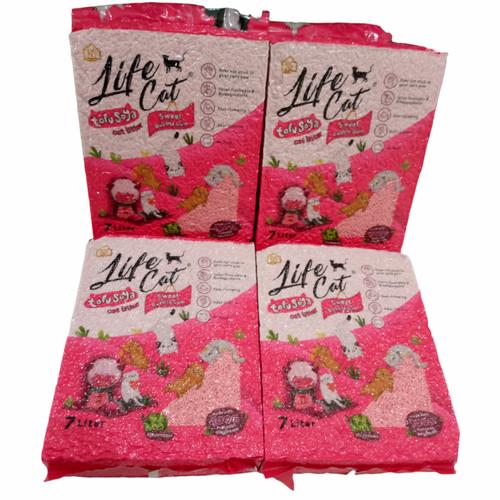 Jual Pasir Kucing Tofu soya Life Cat 7L Gumpal & Wangi - Sweet bubble ...
