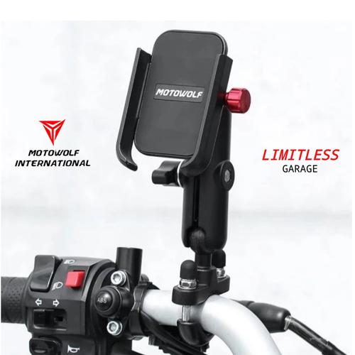 Jual MOTOWOLF Premium V3 Phone Holder - STANG Motor VERSION 3 Spion ...