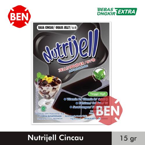 Jual Nutrijell Cincau 15g 15gr 15 g gr Nutri Jell Grass Jelly Hitam ...