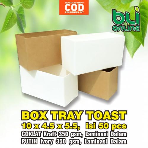 Jual 10x4.5x5.5 Box Tray Toast Laminasi / Box Roti Bakar / Kotak Roti ...