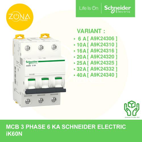 Jual MCB SCHNEIDER 3 PHASE iK60N 3P 6A 10A 16A 20A 25A 32A 40A ORI - 16A - Jakarta Pusat - ZONA ...
