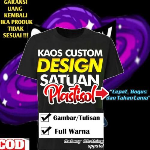 Jual Sablon kaos custom plastisol catton combad 24s premium - S, 10×10 ...
