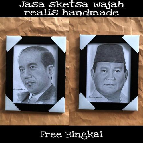 Jual SKETSA WAJAH REALIS + FREE FRAME / JASA LUKIS WAJAH / KADO WISUDA ...