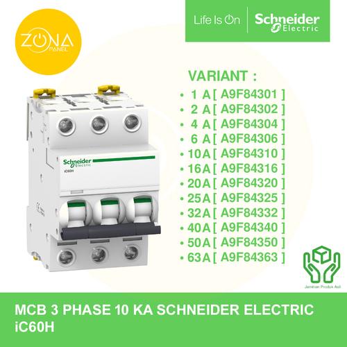Jual MCB SCHNEIDER 3 PHASE iC60H 10KA 3P 6A 10A 16A 20A 25A 32A 40A 50A ...