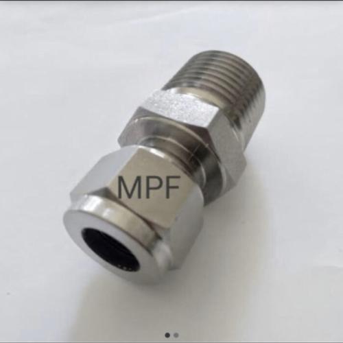 Jual Male connector (16 mm Od tube /tubing x 3/8 NPT) SS316 SS 316 Male ...