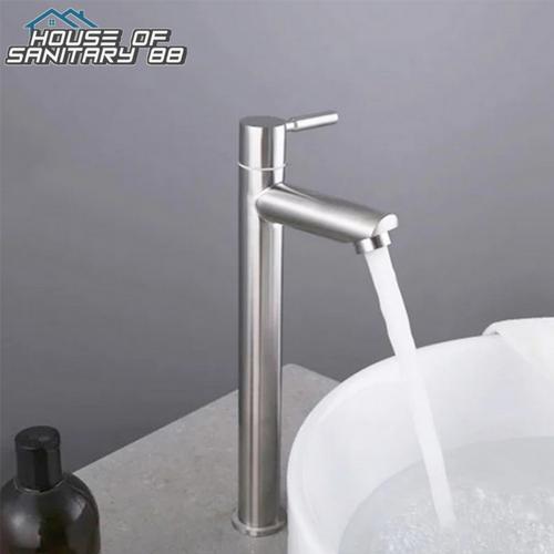 Jual Kran wastafel Stainless Tinggi Lurus 30 cm / kran cuci tangan ...
