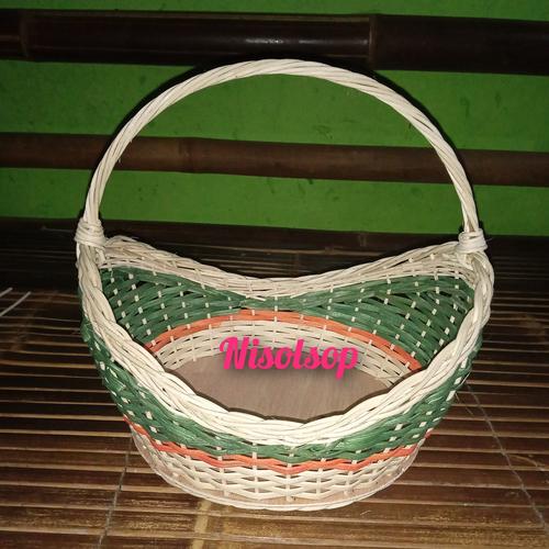 Jual keranjang parcel buah bulat perahu/multifungsi/hampres diameter ...