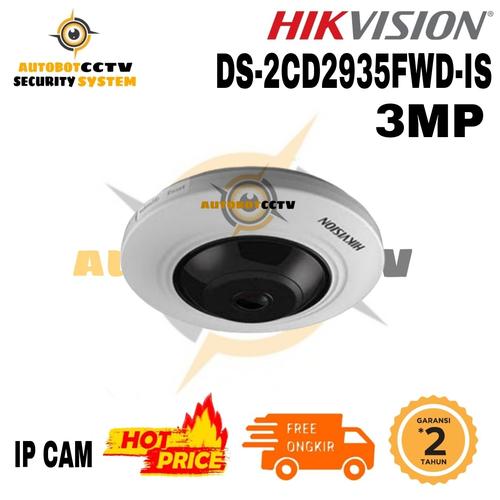 Jual HIKVISION IP CAMERA FISHEYE PANORAMIC 3MP HIKVISION DS-2CD2935FWD ...