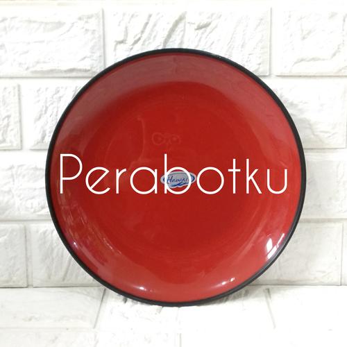 Jual Piring Plastik Bulat Momoko 5382 Hawaii /Piring Saji Ceper Merah ...