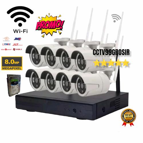 Jual NVR KIT 8CH WIRELESS HDD 1TB PAKET KAMERA CCTV 8 CHANNEL 8MP PLUS ...