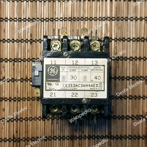 Jual Contactor GE CR353AC3AH4AED 3 Phase 24 Vac Original Made In Usa ...