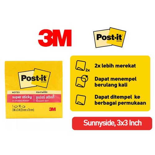 Jual 3m Post It 3M Warna Memo Stick Sunnyside 3x3 in 654 1SS3Y ...