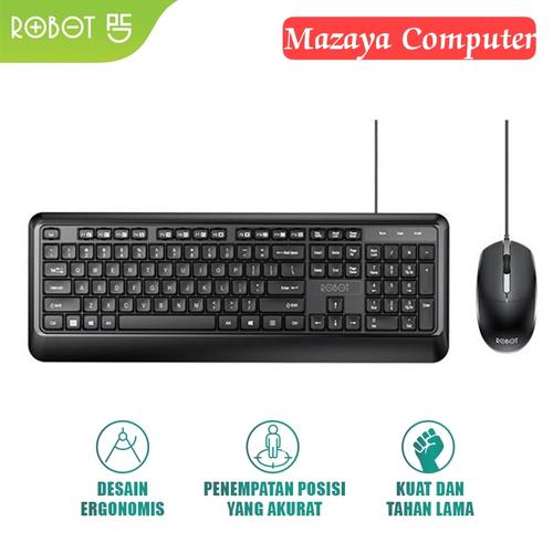 Jual Keyboard Mouse ROBOT KM2600 Set Combo For PC Laptop Komputer ...