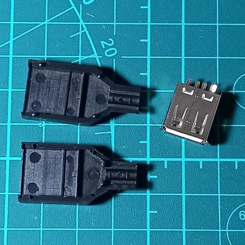 Jual Soket USB Female Connector Shell Plug Type A Socket Konektor ...