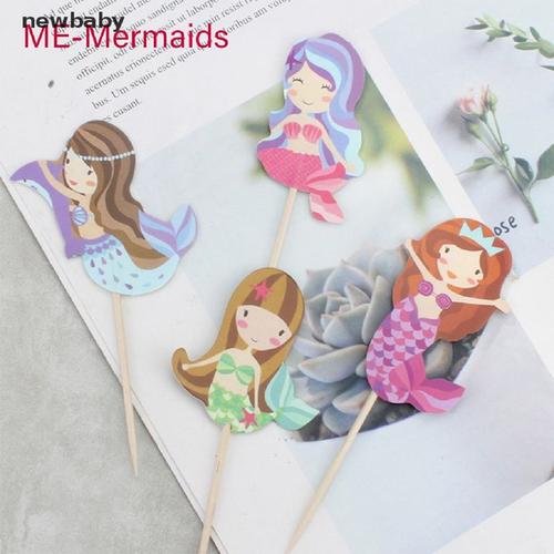 Jual Topper Kertas Mermaid, Hiasan Kue Kertas Putri Duyung, Topper ...