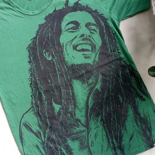 Jual kaos hijau BOB MARLEY baju rege tshirt reggae jamaica jamaika ...