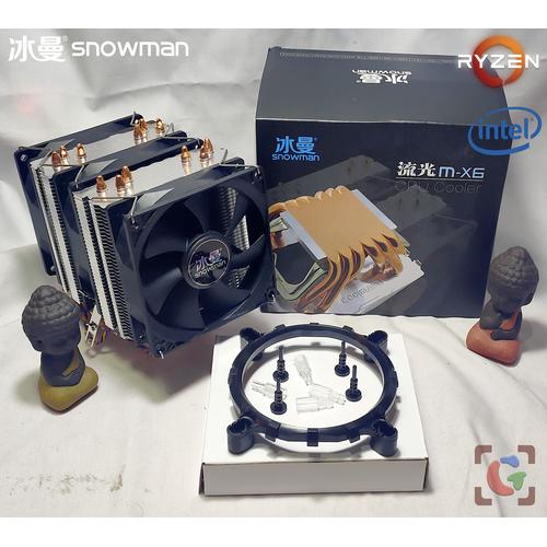 Jual HSF Snowman MX-6 Dual Tower 6 Heatpipe Triple Fan PWM - 2 Fan No ...