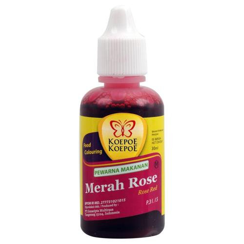 Jual PEWARNA MAKANAN WARNA MERAH ROSE KOEPOE-KOEPOE 30ML FOOD COLOURING ...