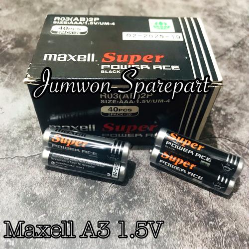 Jual Baterai Maxell Super Power Ace Black AAA 1.5V Original Maxell A3 ...