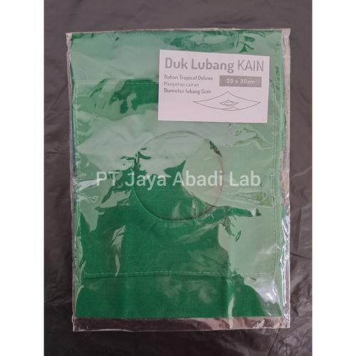 Promo kain duk operasi hijau 30x30 cm lubang diameter 5 cm dok doek ...